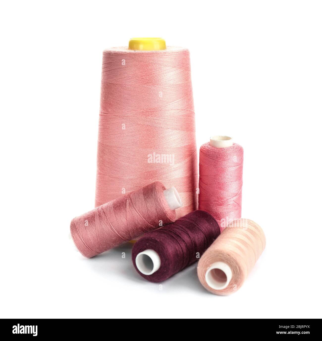 Set of sewing threads on white background Stock Photo - Alamy