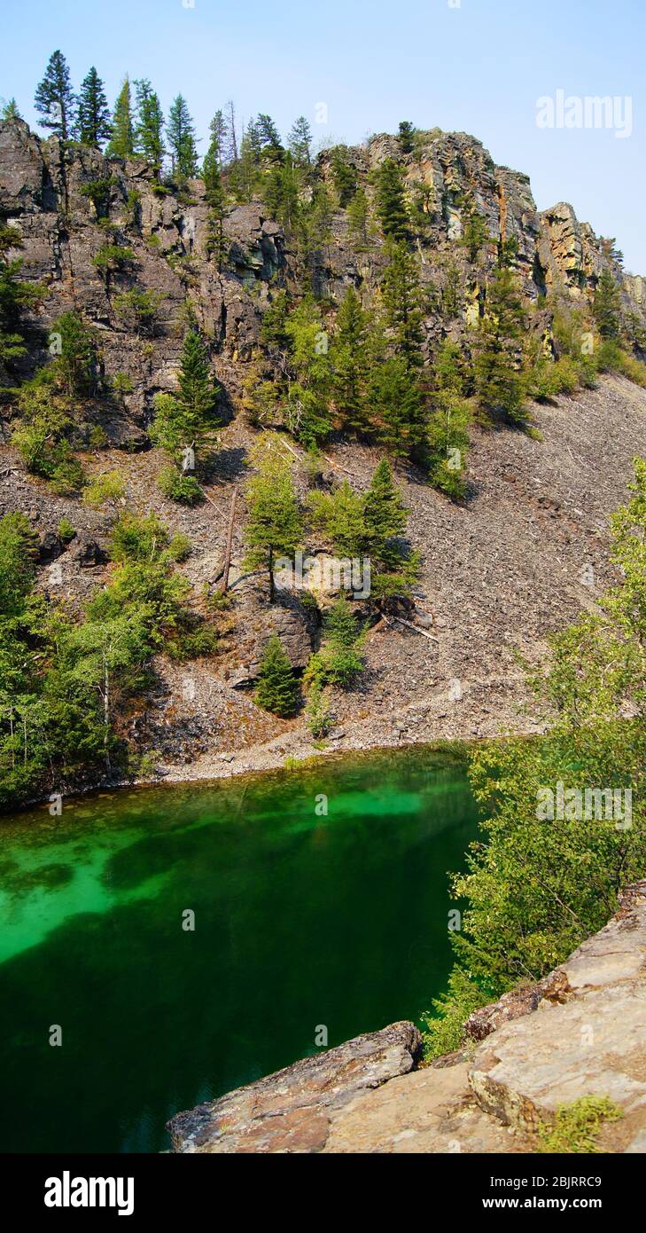 Silver springs lake just outside of fernie bc Stock Photo - Alamy