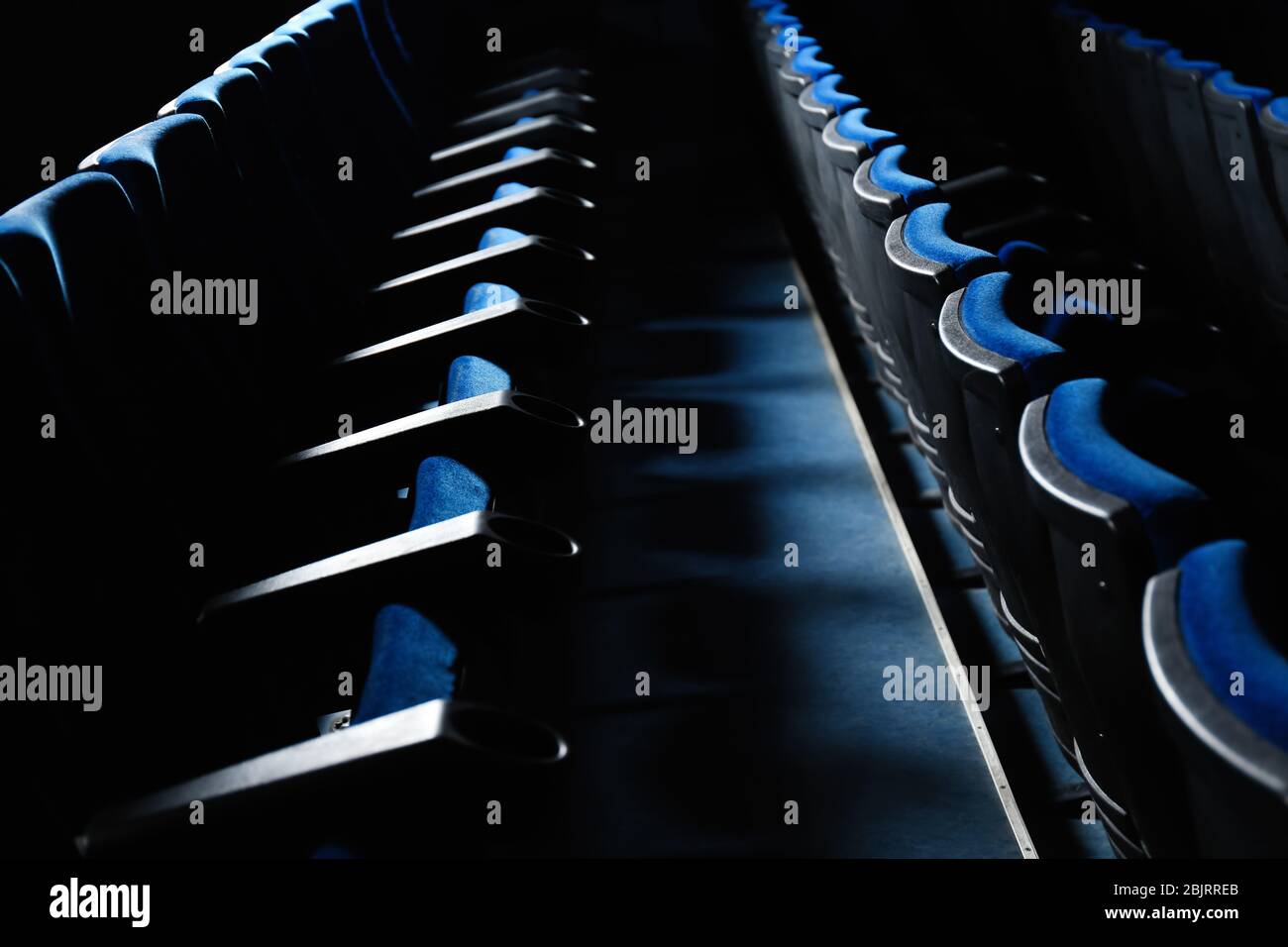 Empty cinema with comfortable chairs Stock Photo - Alamy