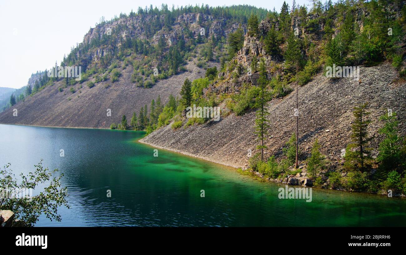 Silver springs lake just outside of fernie bc Stock Photo - Alamy