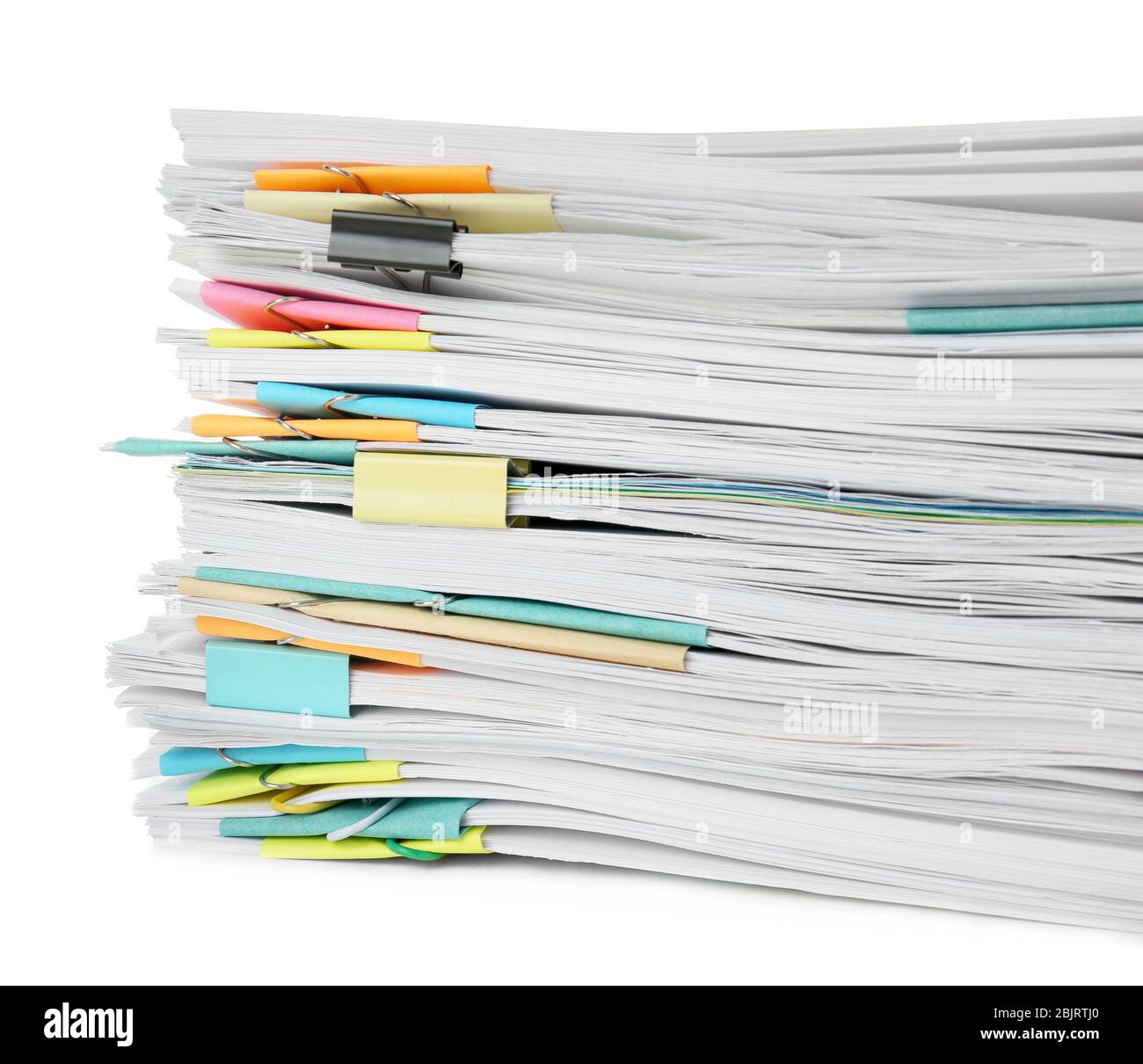 Stack of documents on white background Stock Photo - Alamy