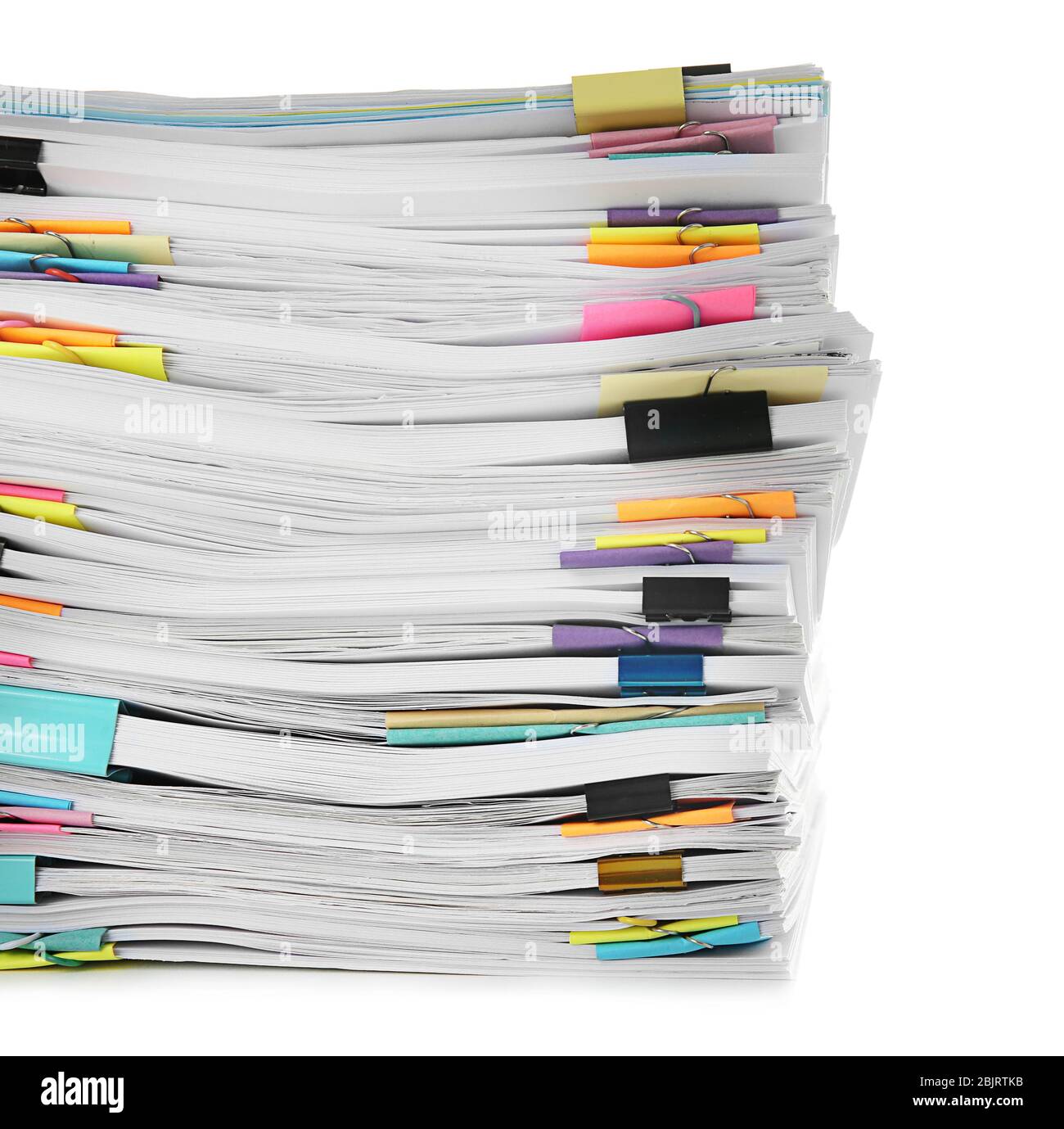 Stack of documents on white background Stock Photo - Alamy