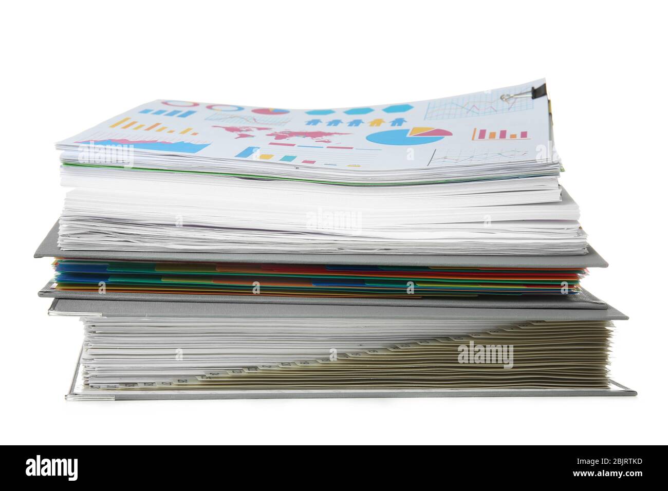 Stack of documents on white background Stock Photo - Alamy
