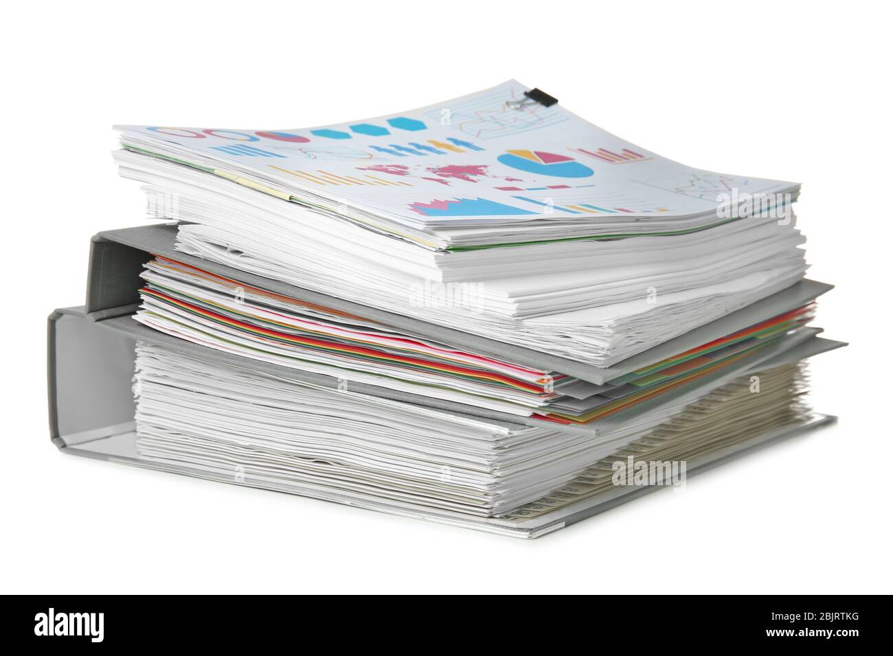 Stack of documents on white background Stock Photo - Alamy