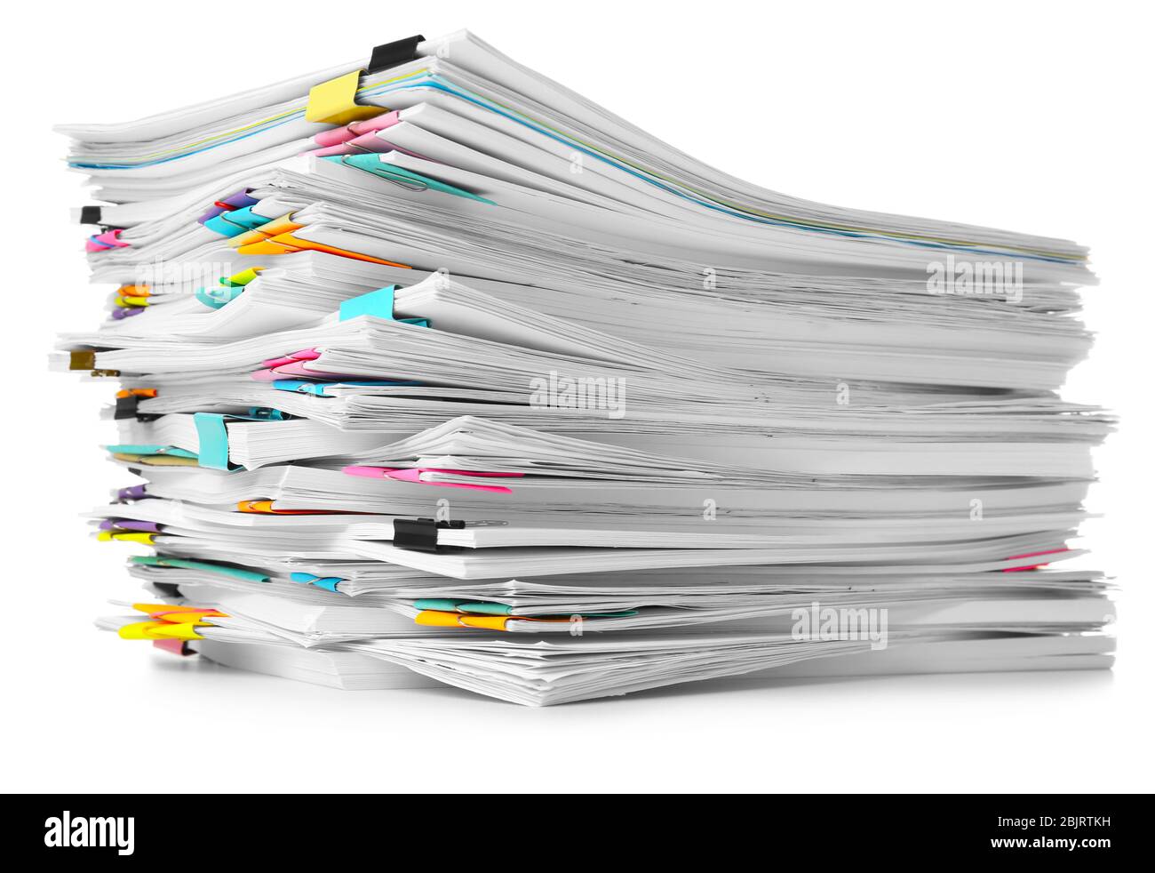 Stack of documents on white background Stock Photo - Alamy