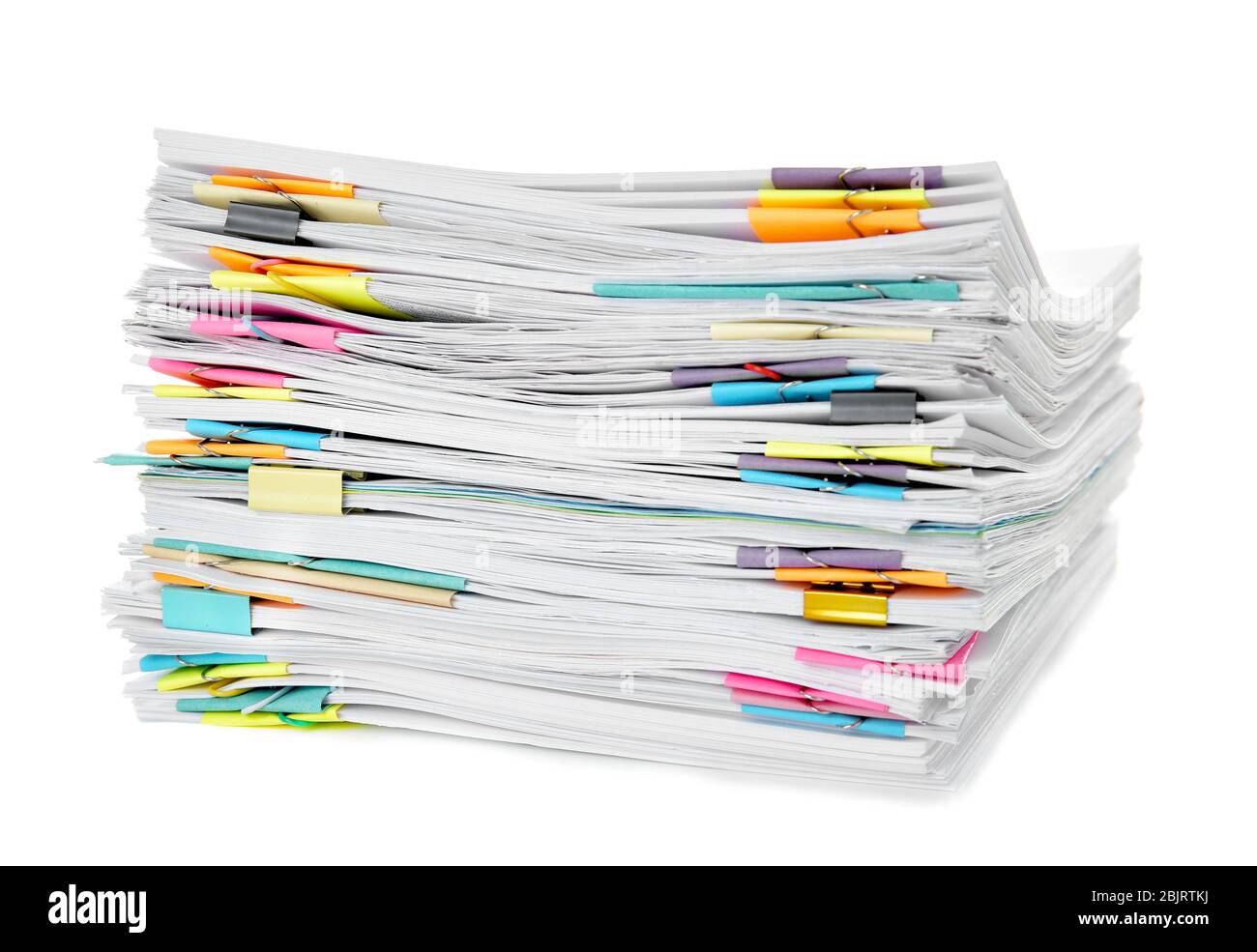 Stack of documents on white background Stock Photo - Alamy