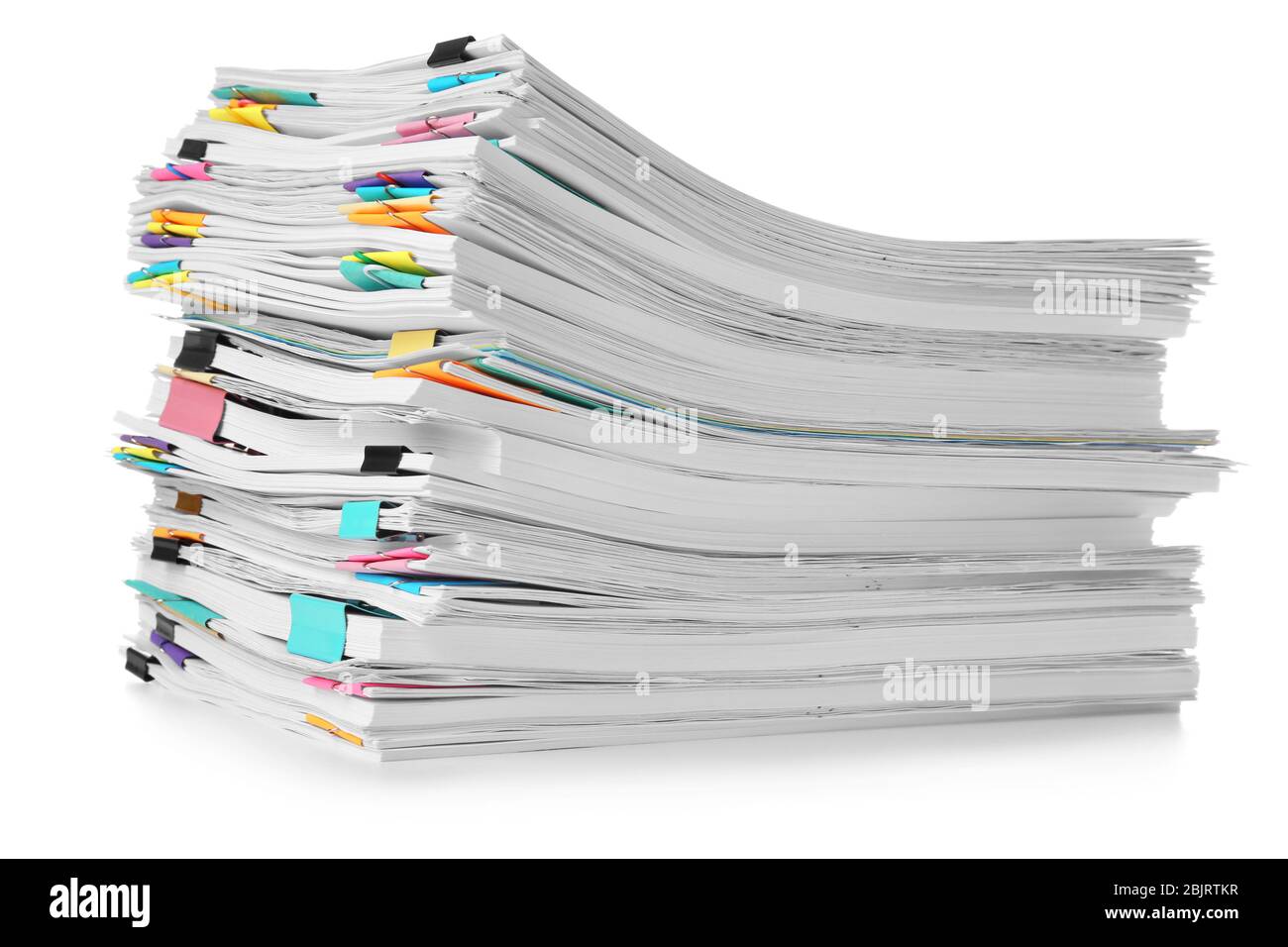 Stack of documents on white background Stock Photo - Alamy