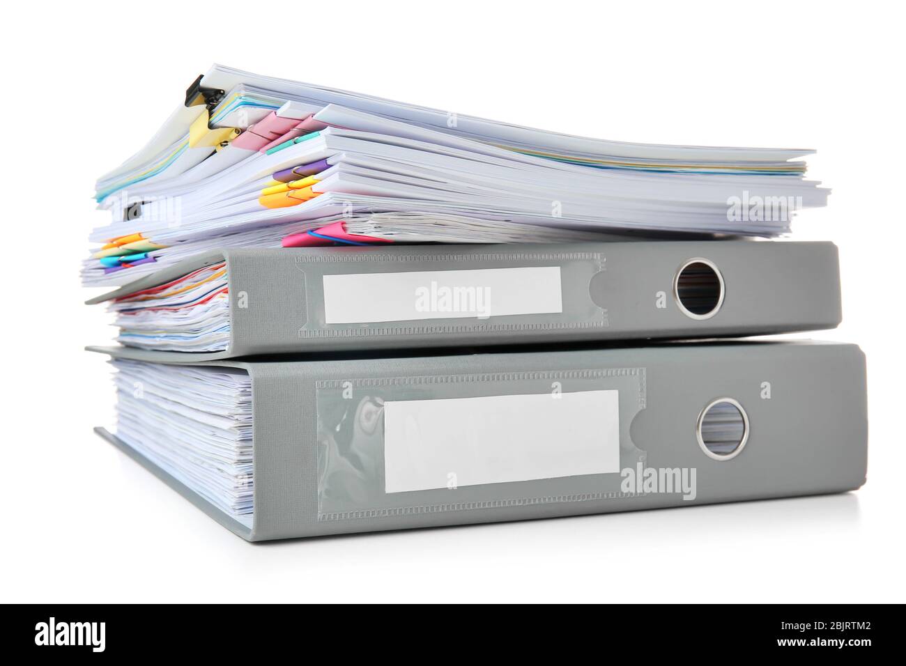 Stack of documents on white background Stock Photo - Alamy