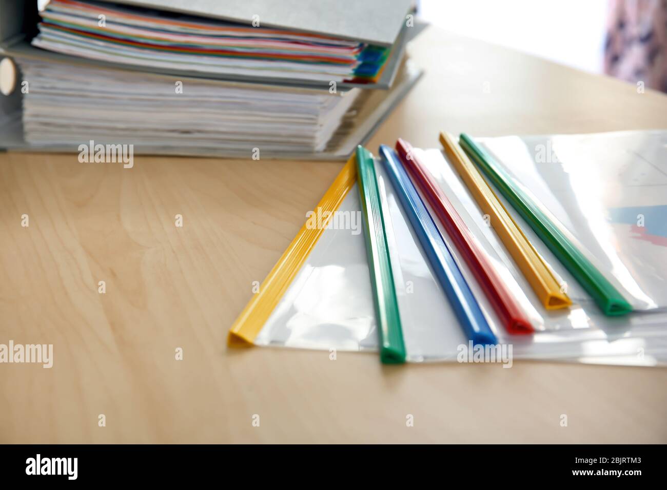 Many folders on table hi-res stock photography and images - Alamy