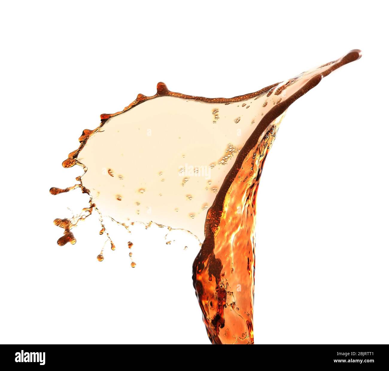 Cola splash on white background Stock Photo - Alamy