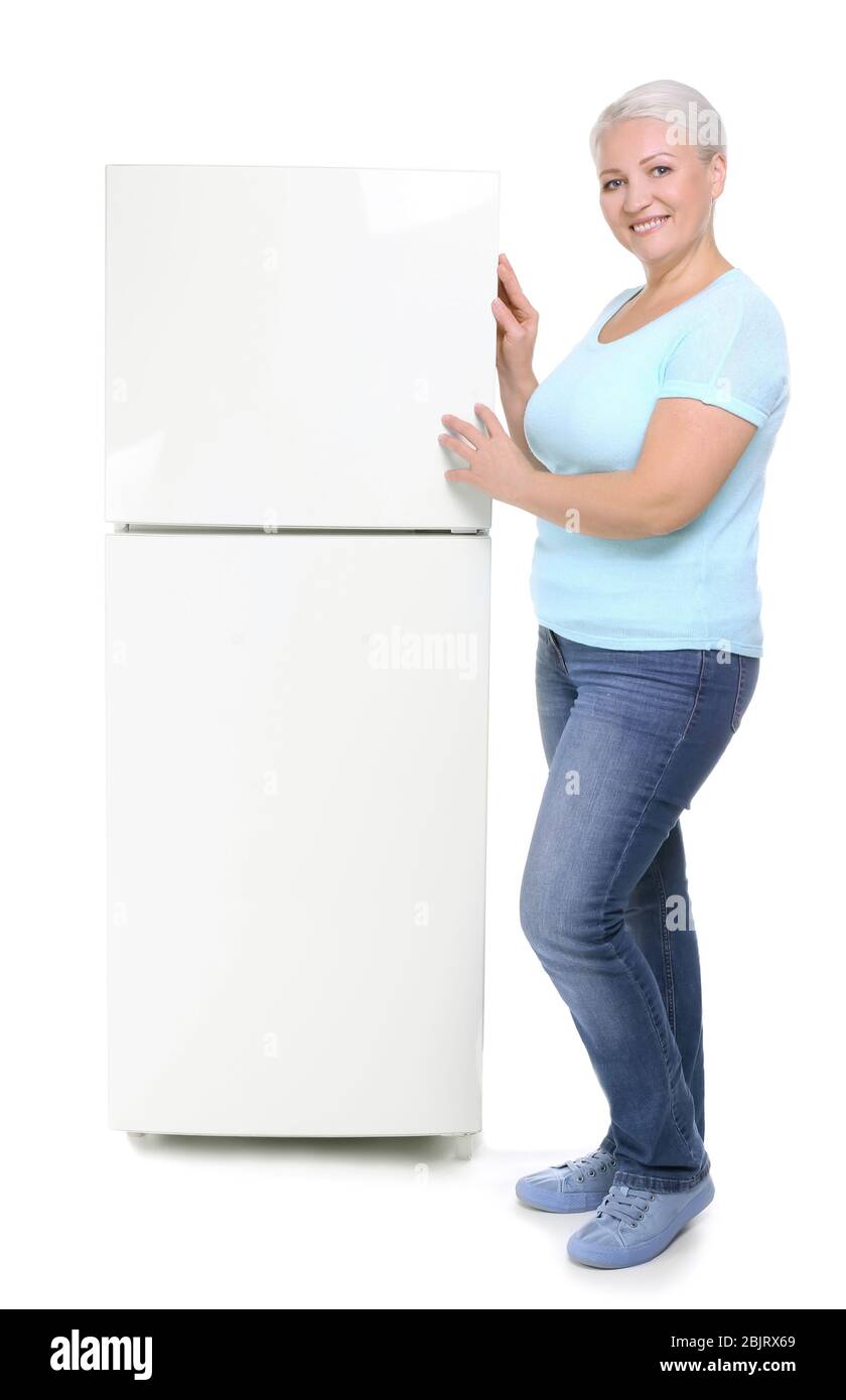 Woman storage kitchen Cut Out Stock Images & Pictures - Alamy
