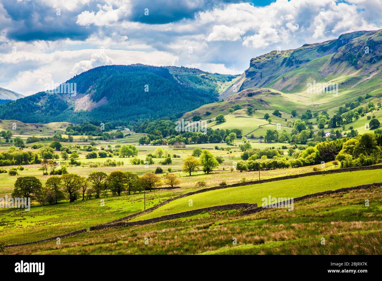 View to Castlerigg Fell and High Rigg in the Lake District National ...