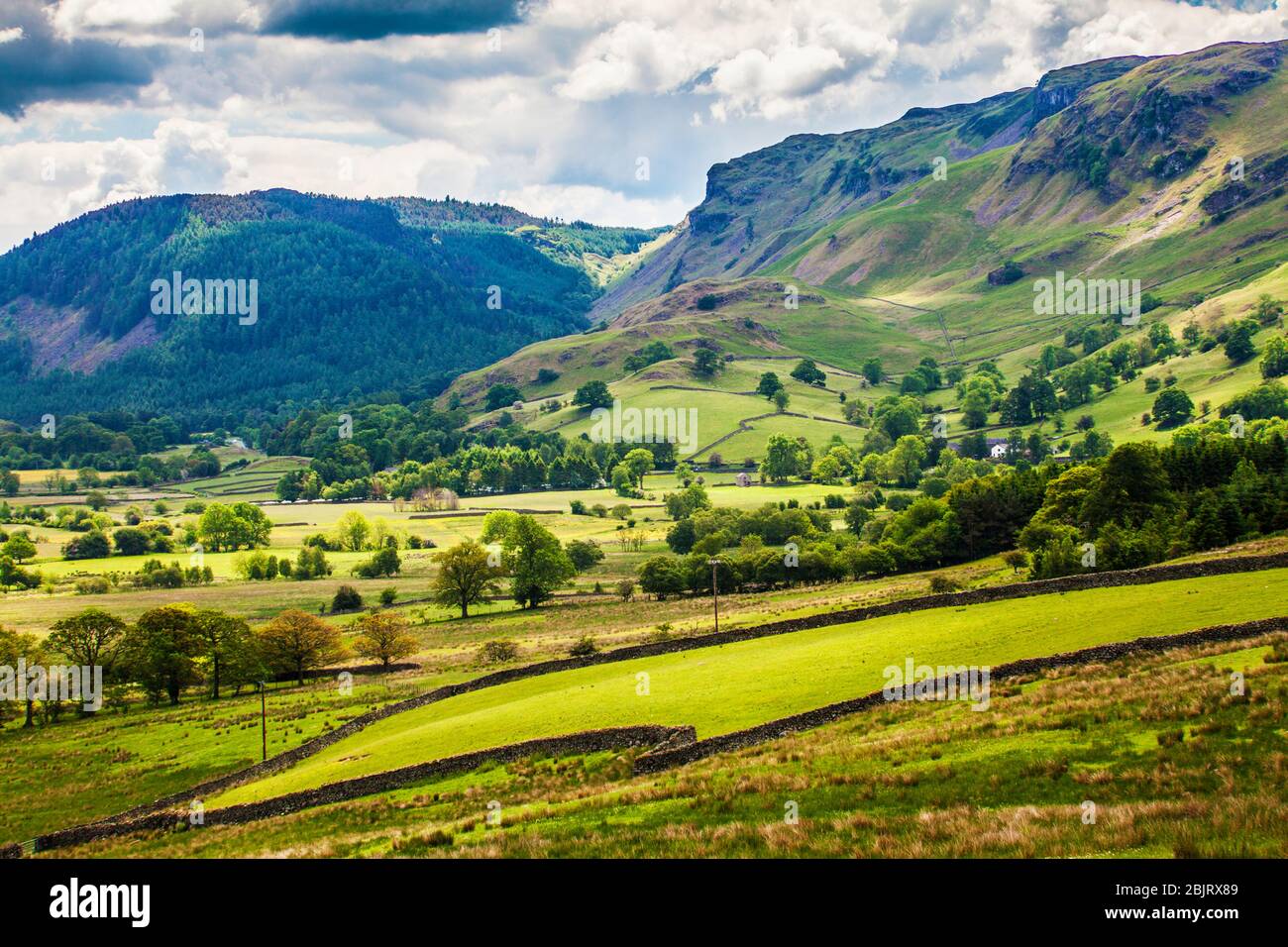 View to Castlerigg Fell and High Rigg in the Lake District National ...