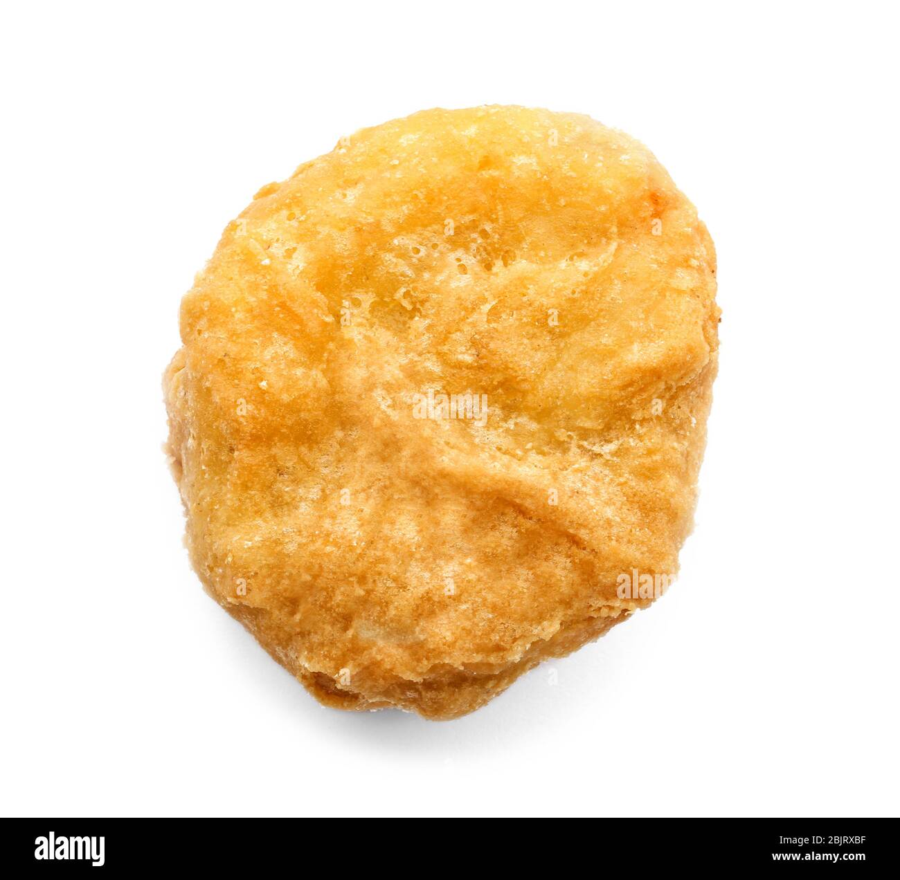 Tasty chicken nugget on white background Stock Photo - Alamy