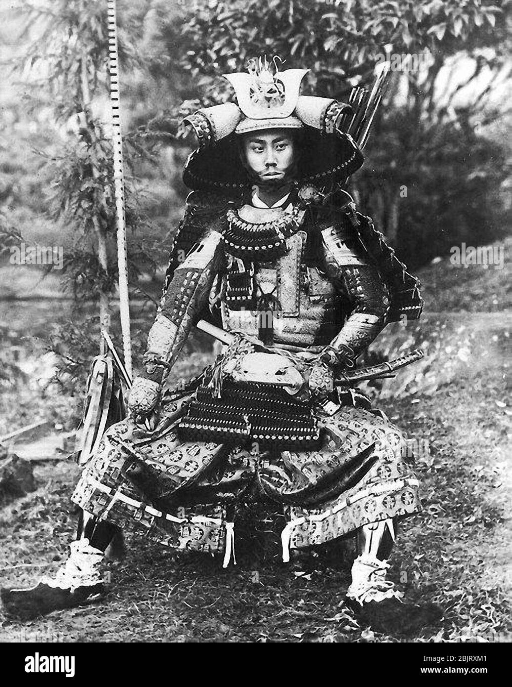 Samurai on vintage photograph from 19th centuary Stock Photo - Alamy