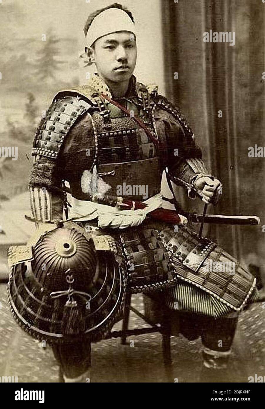 Samurai on vintage photograph from 19th centuary Stock Photo - Alamy