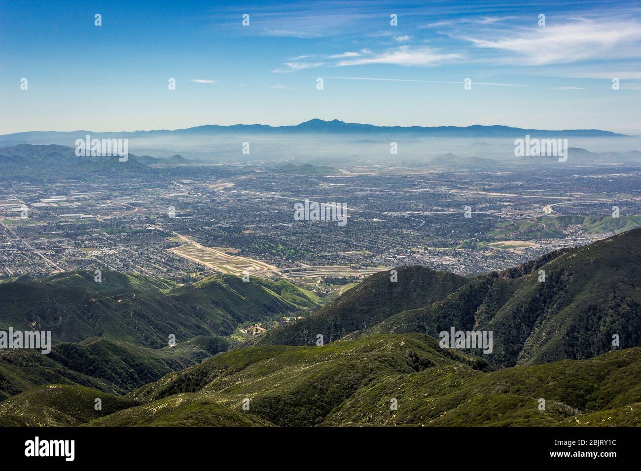 Breathtaking view of the San Bernardino Valley from the San Bernardino ...