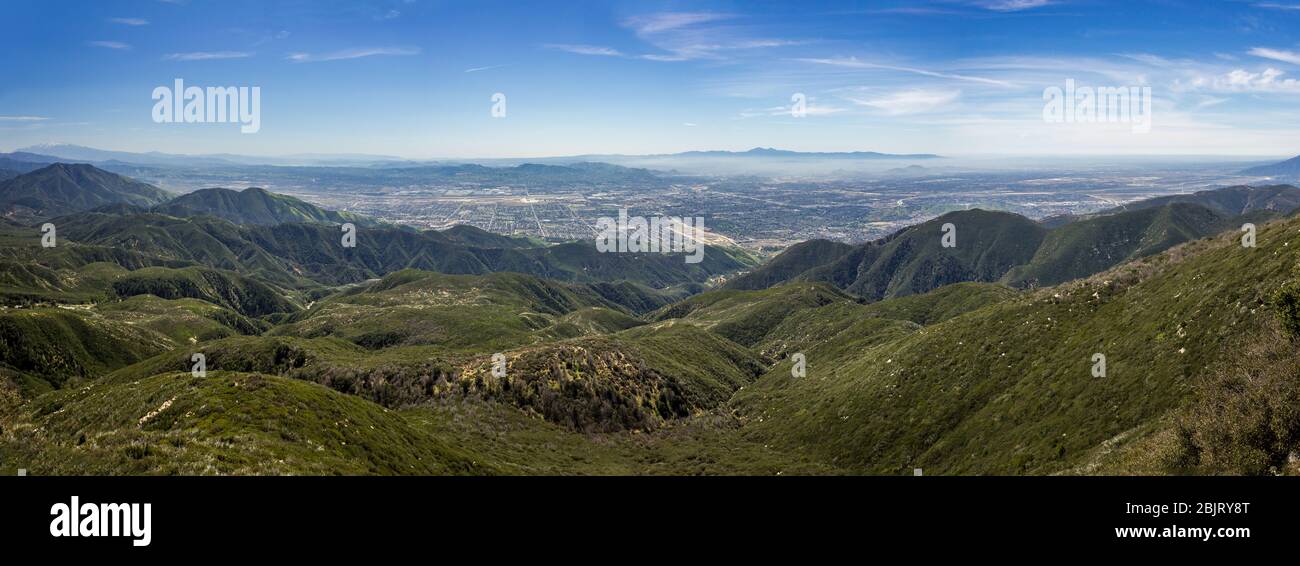 Breathtaking view of the San Bernardino Valley from the San Bernardino ...