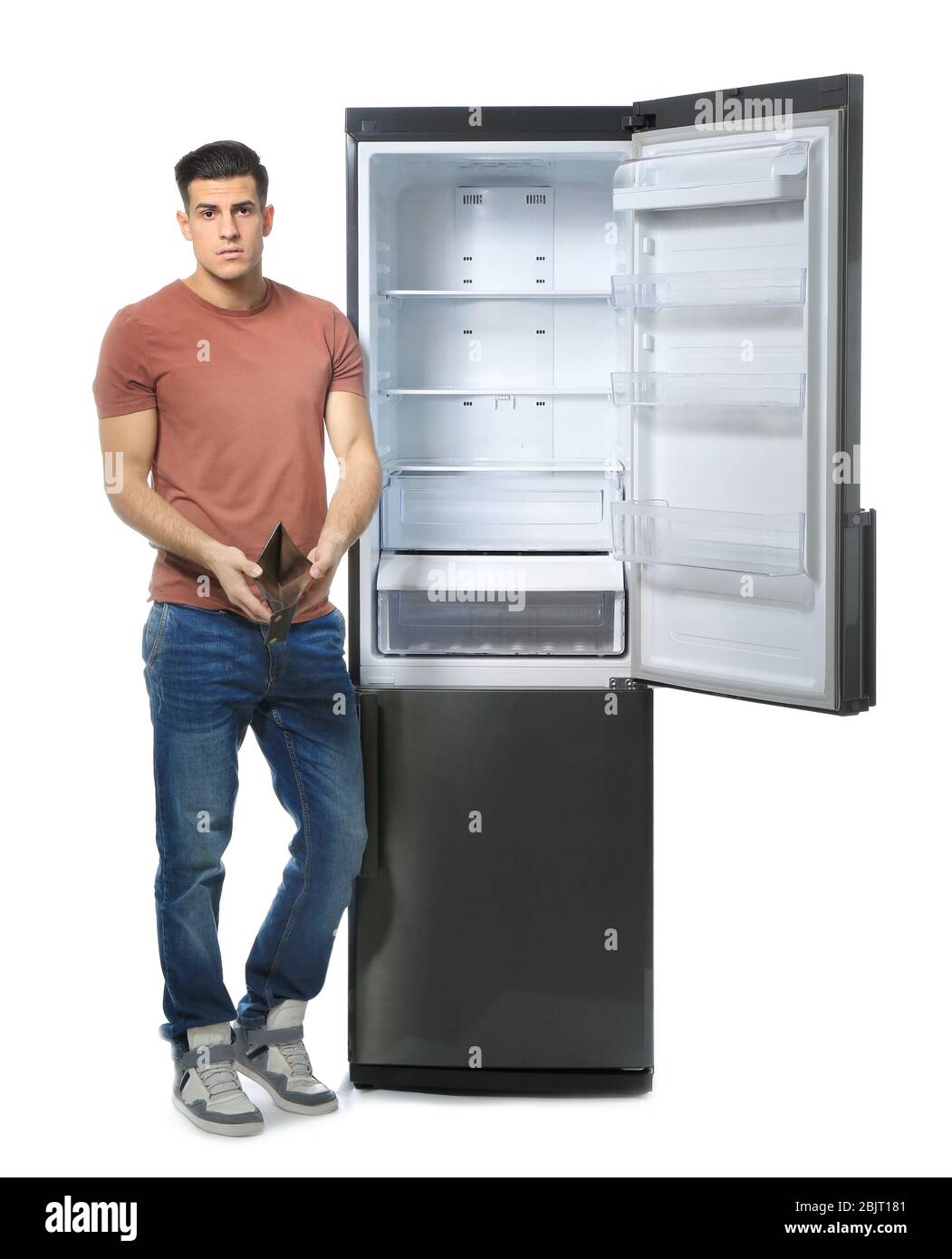 Empty fridge no food Cut Out Stock Images & Pictures - Alamy