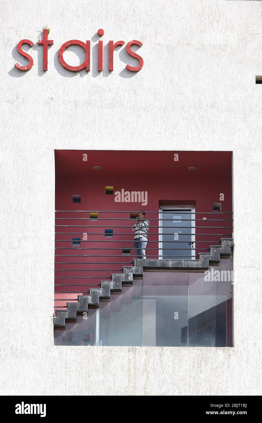 A new building in Addis Ababa called Stairs with an open facade which ...
