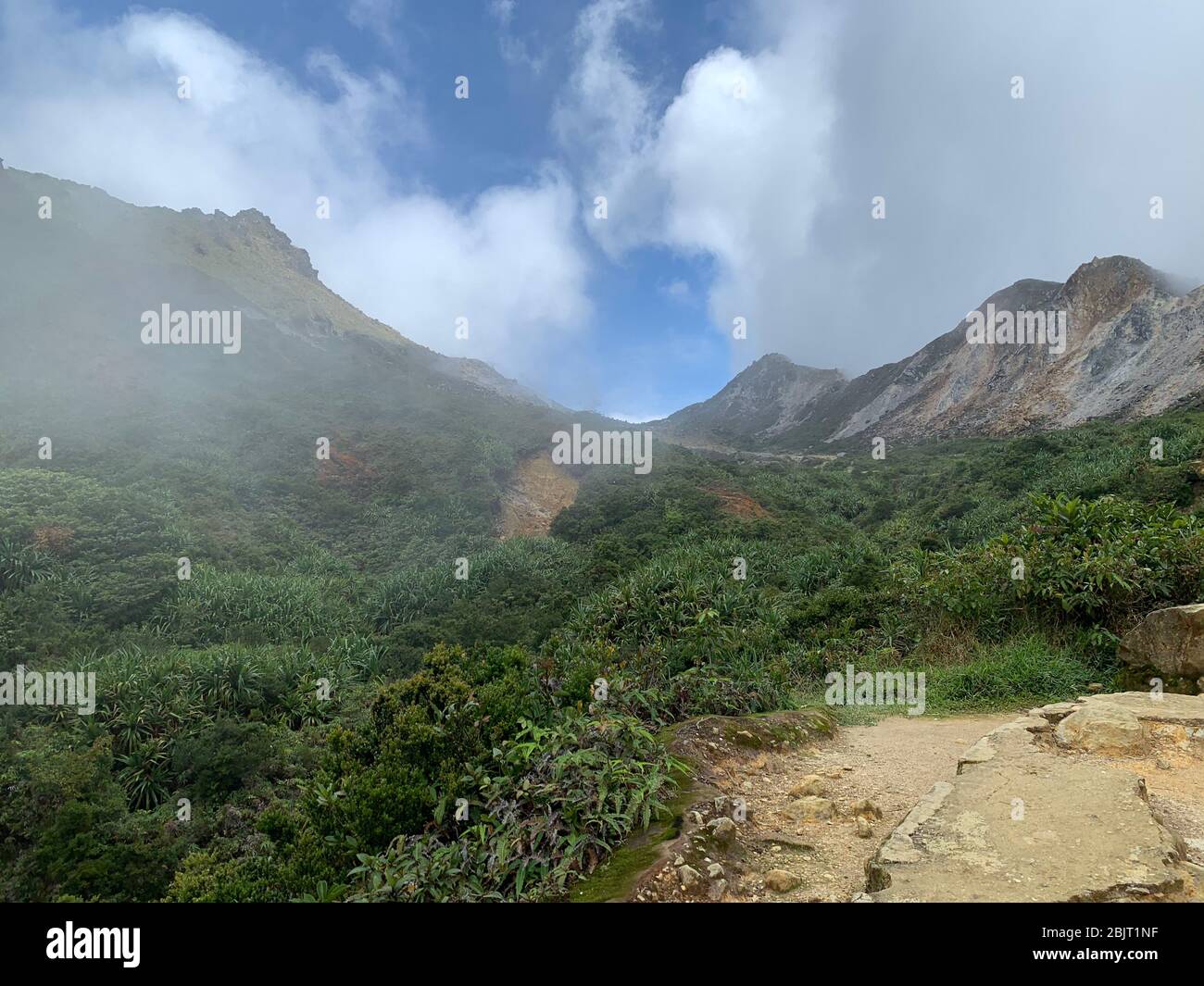 The View of Sibayak Volcano in Sumatra Island, Indonesia Stock Photo ...