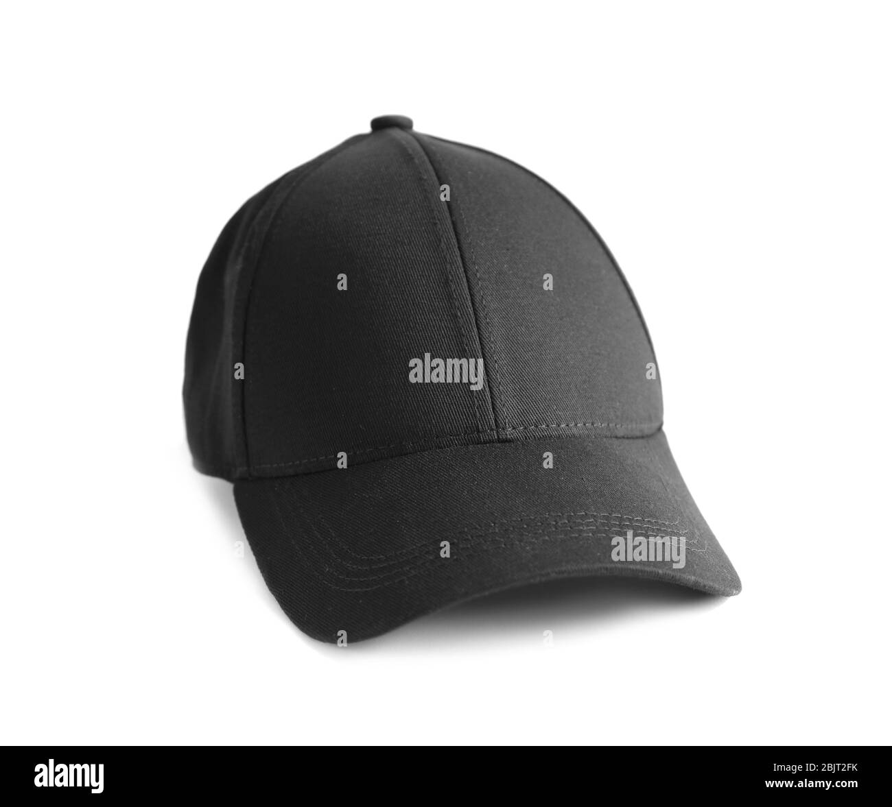 Black cap on white background. Mockup for design Stock Photo - Alamy