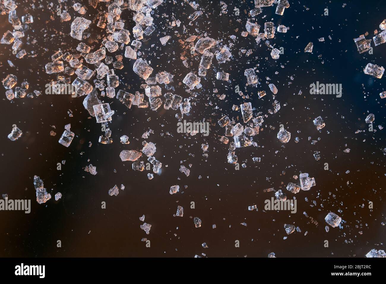 raw crystals in macro shot on a dark background Stock Photo - Alamy