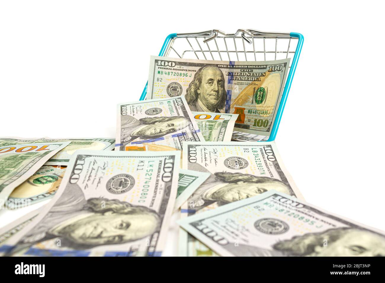 a fallen basket with blue inserts is inserted into one hundred dollar ...