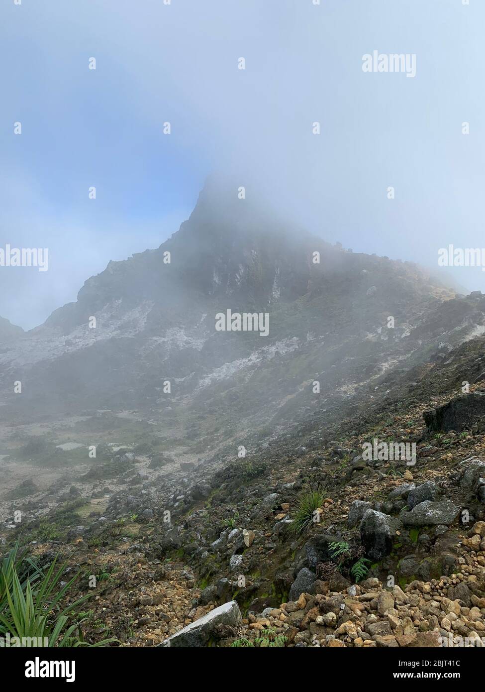 The View of Sibayak Volcano in Sumatra Island, Indonesia Stock Photo ...
