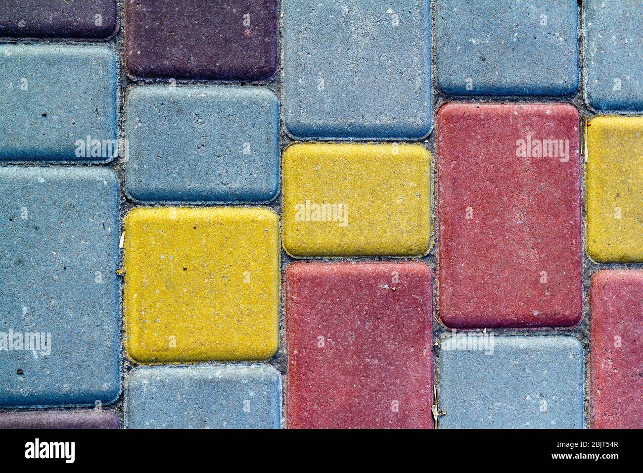 multicolored paving concrete tile texture Stock Photo - Alamy