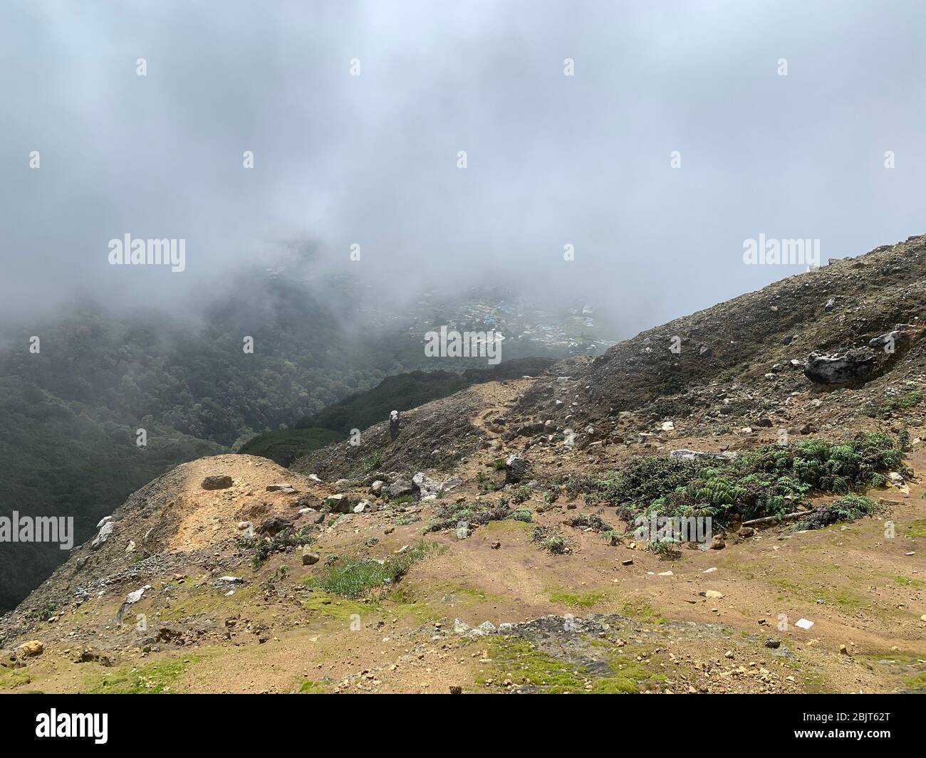 The View of Sibayak Volcano in Sumatra Island, Indonesia Stock Photo ...