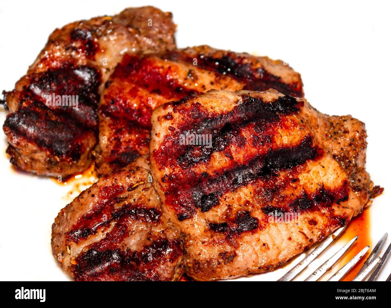Grilled meat with beautiful stripes Stock Photo - Alamy