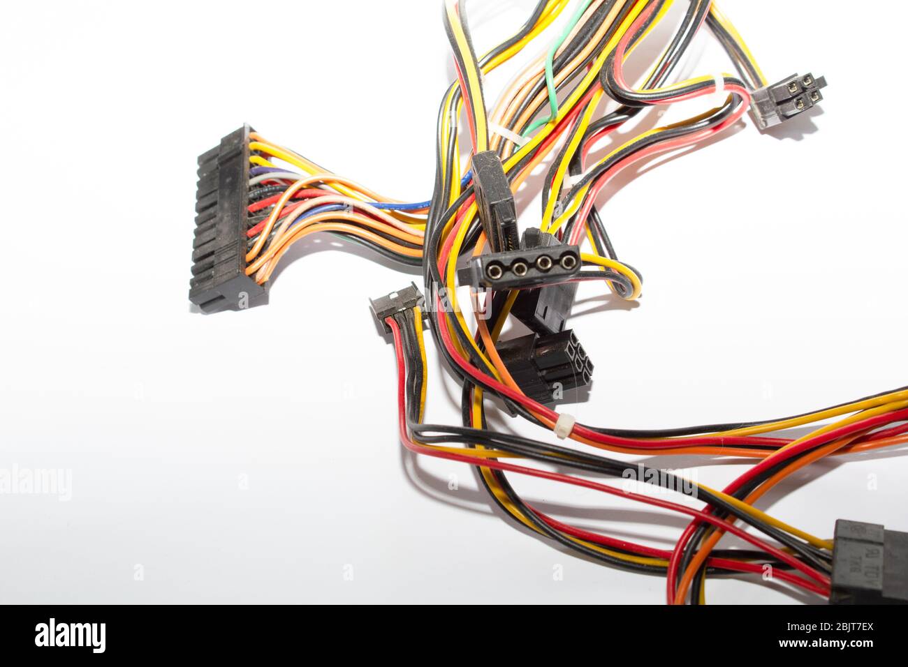 Wires on a white background Stock Photo - Alamy