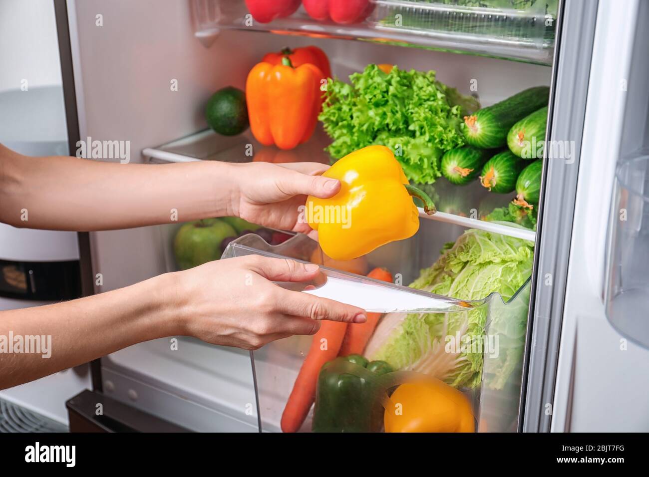 Vegetable drawer fridge hi-res stock photography and images - Alamy