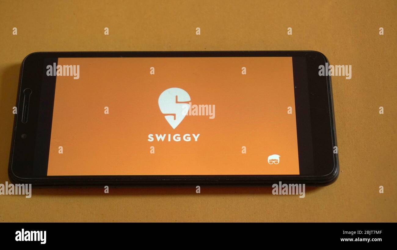 Swiggy app on Screen of mobile , Swiggy is an Indian restaurant ...