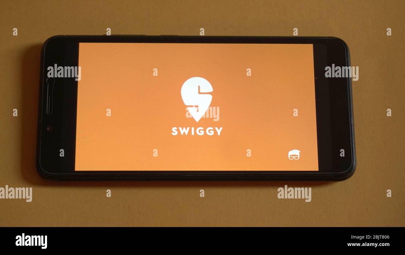 Swiggy app on Screen of mobile , Swiggy is an Indian restaurant ...