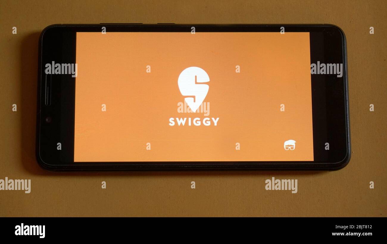 Swiggy app on Screen of mobile , Swiggy is an Indian restaurant ...