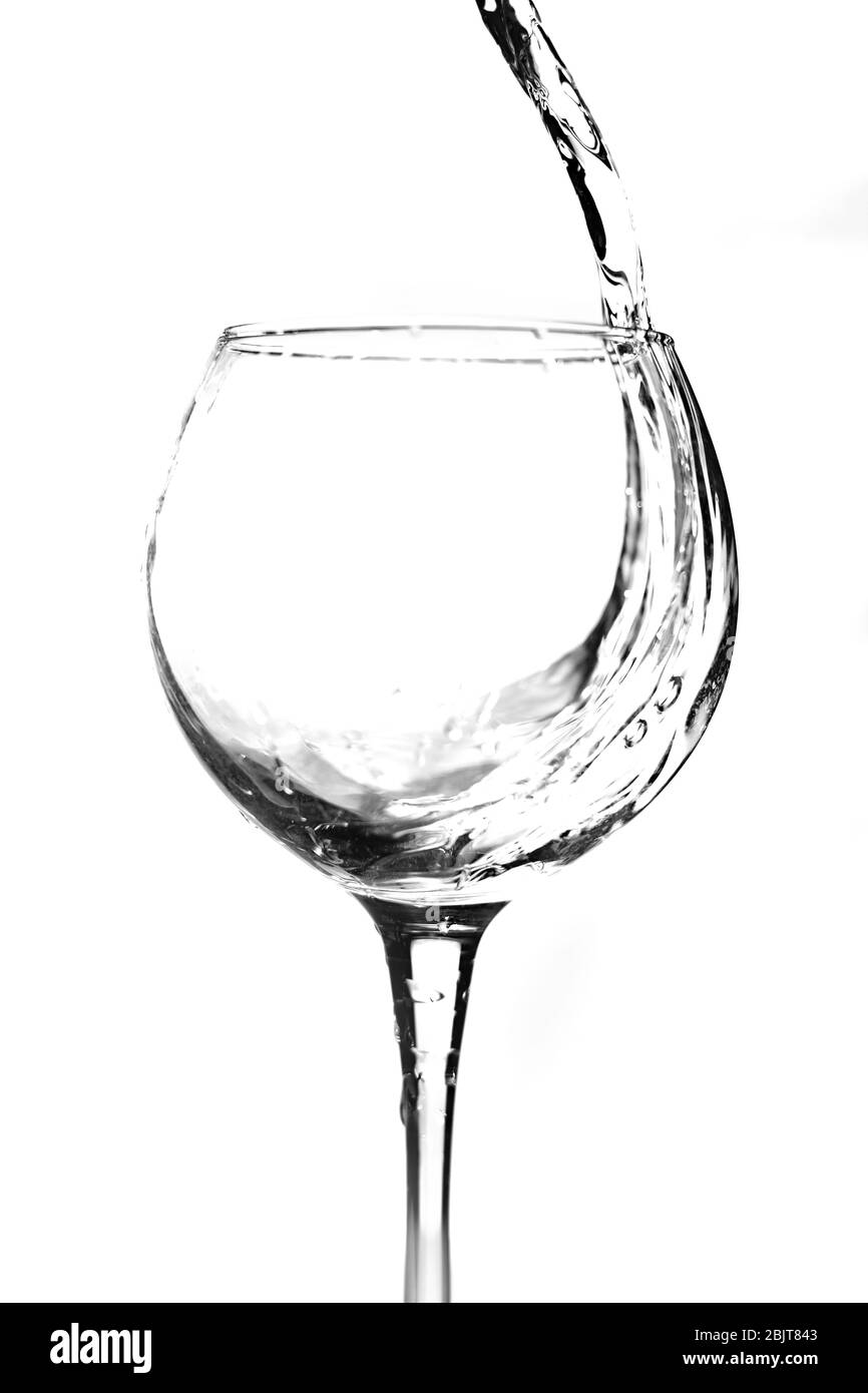 Stream Of Water White Background