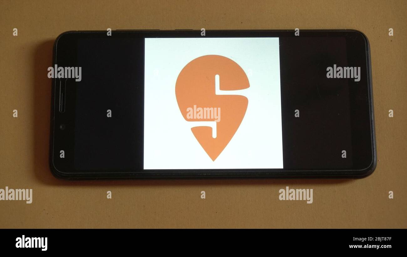 Swiggy app on Screen of mobile , Swiggy is an Indian restaurant ...