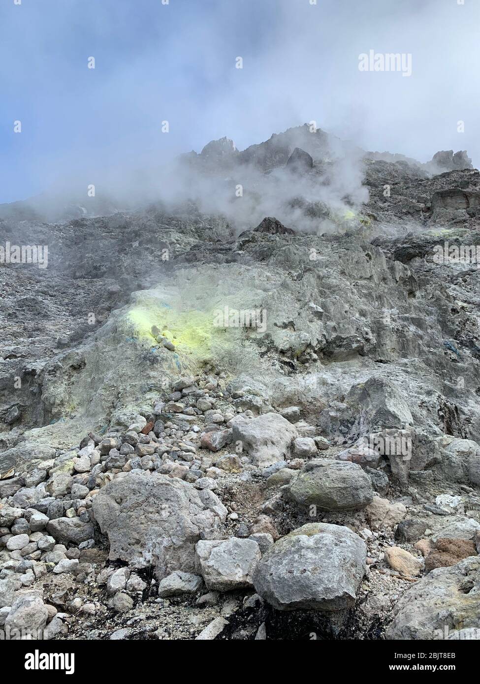 The View of Sibayak Volcano in Sumatra Island, Indonesia Stock Photo ...