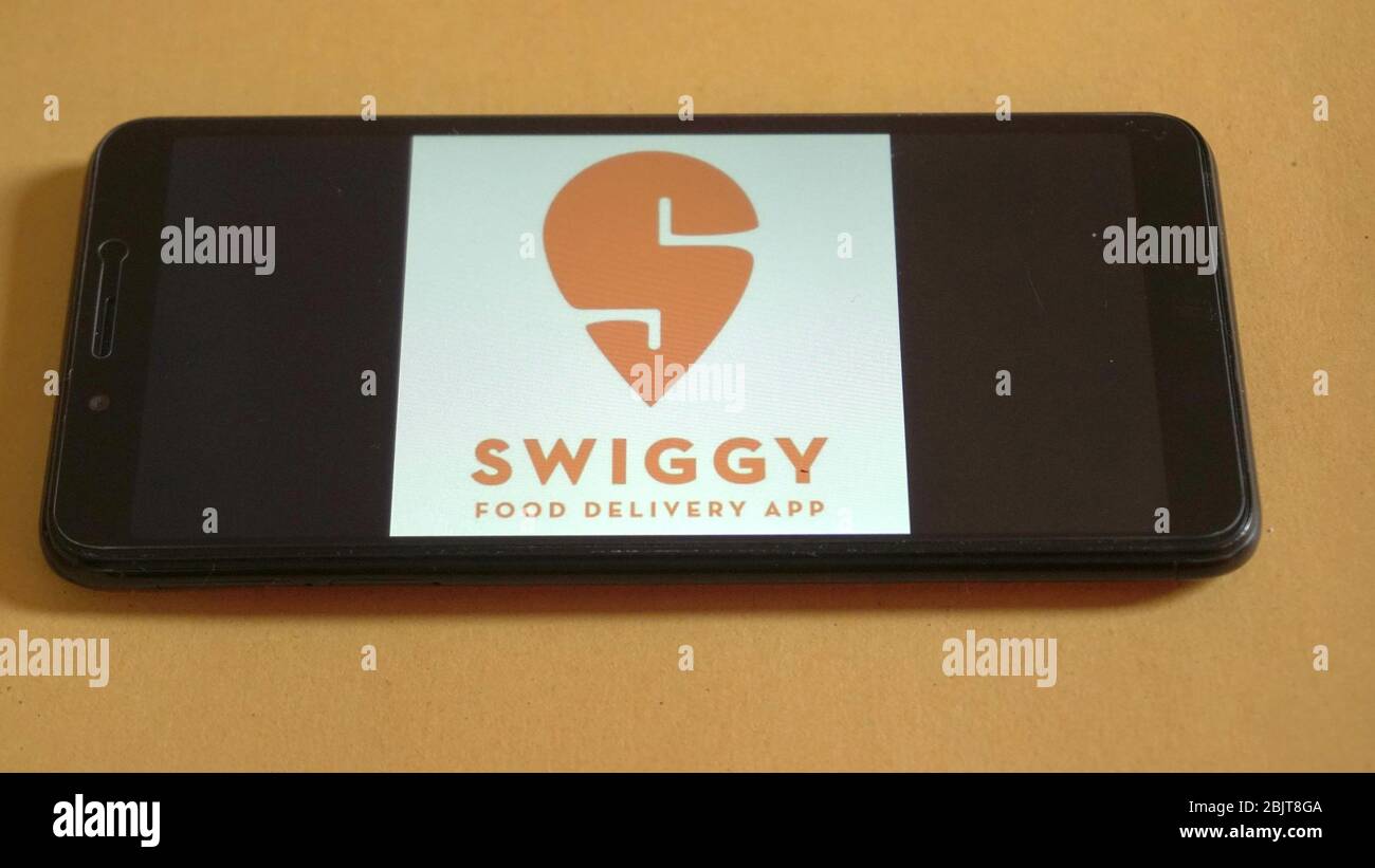 Swiggy app on Screen of mobile , Swiggy is an Indian restaurant ...