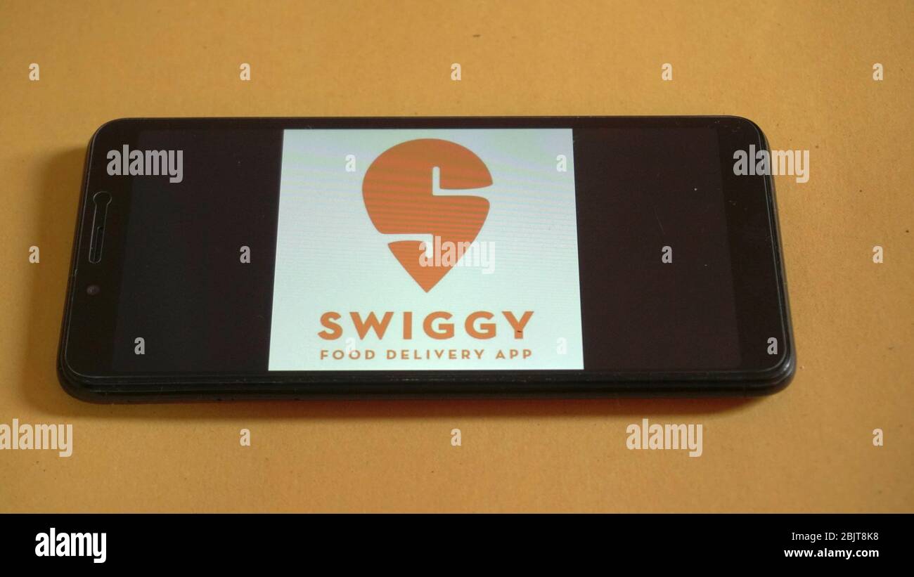 Swiggy app on Screen of mobile , Swiggy is an Indian restaurant ...
