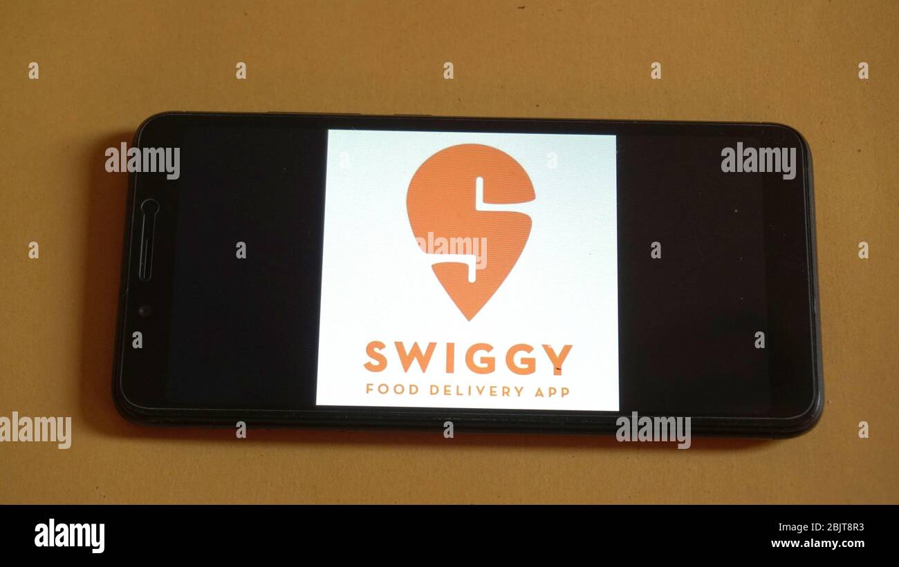 Swiggy app on Screen of mobile , Swiggy is an Indian restaurant ...