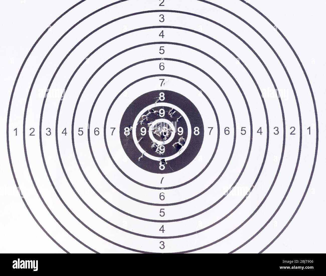 Shooting target with holes Stock Photo - Alamy