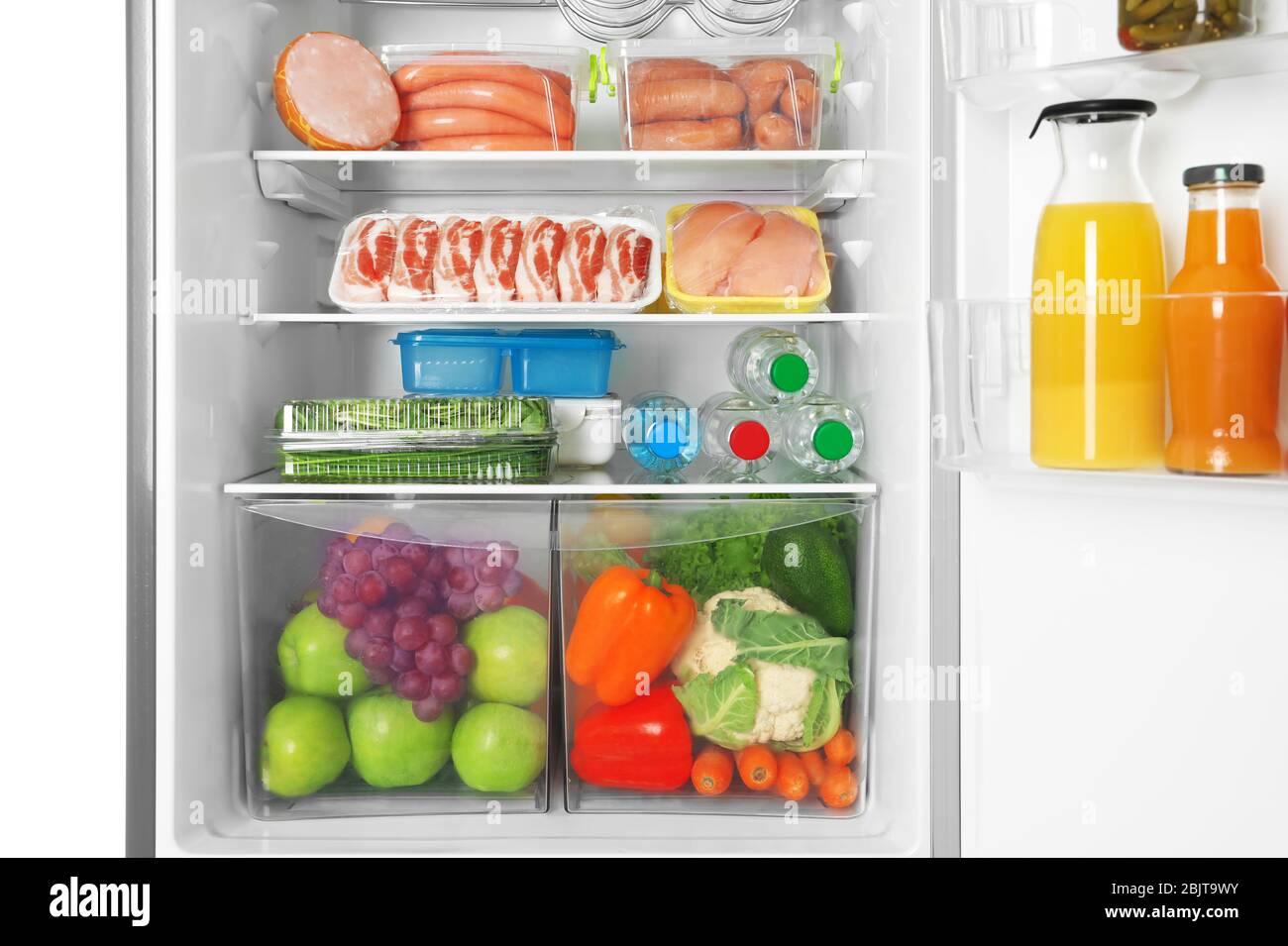 Open door refrigerator bottles hi-res stock photography and images - Alamy