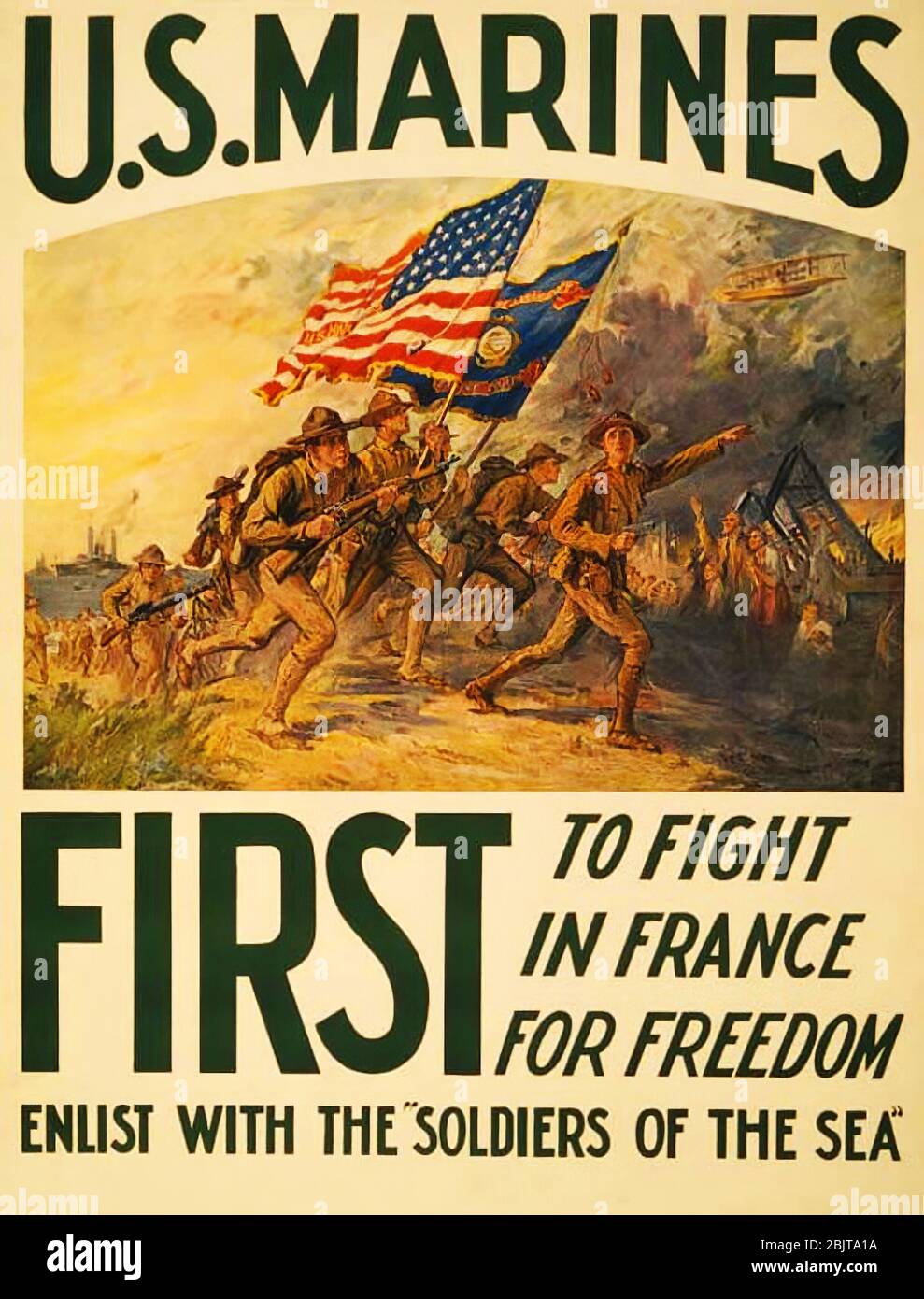 Patriotic wartime poster in big resolution Stock Photo - Alamy