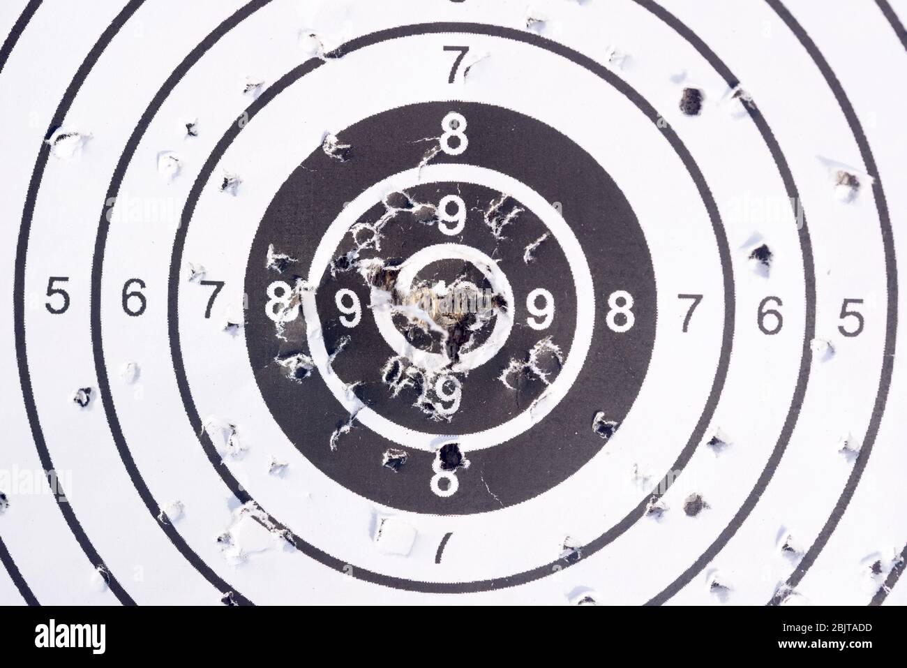 Shooting target with holes Stock Photo - Alamy