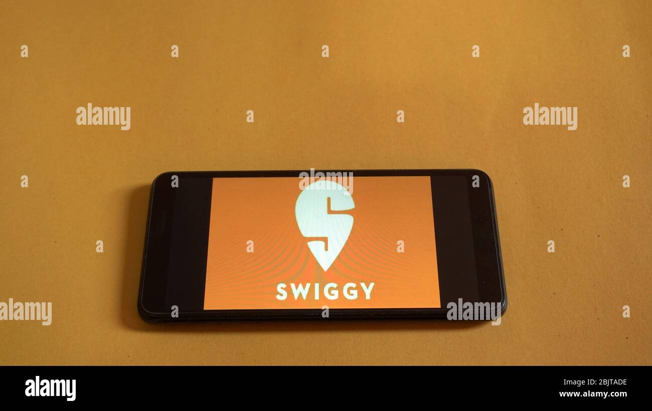 Swiggy app on Screen of mobile , Swiggy is an Indian restaurant ...