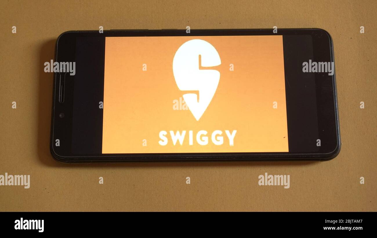 Swiggy app on Screen of mobile , Swiggy is an Indian restaurant ...