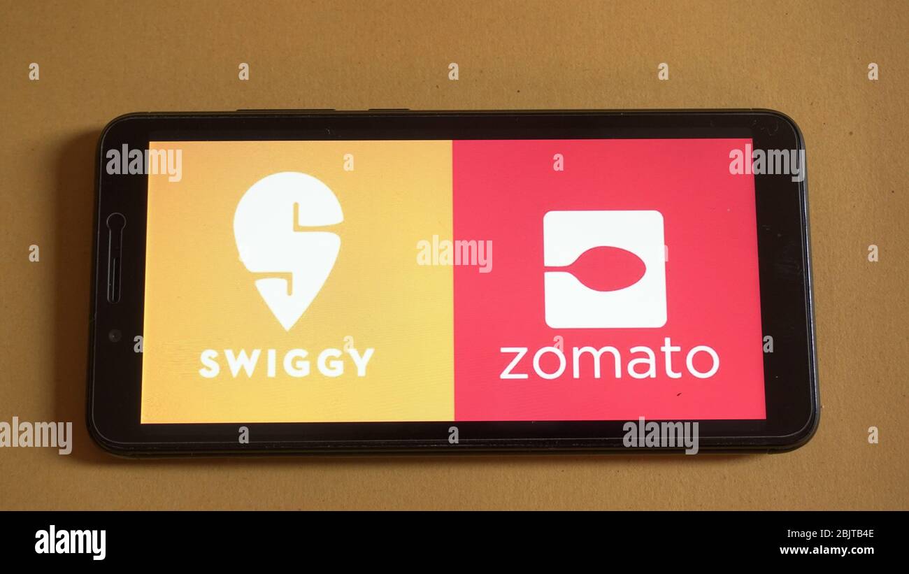 Swiggy app on Screen of mobile , Swiggy is an Indian restaurant ...